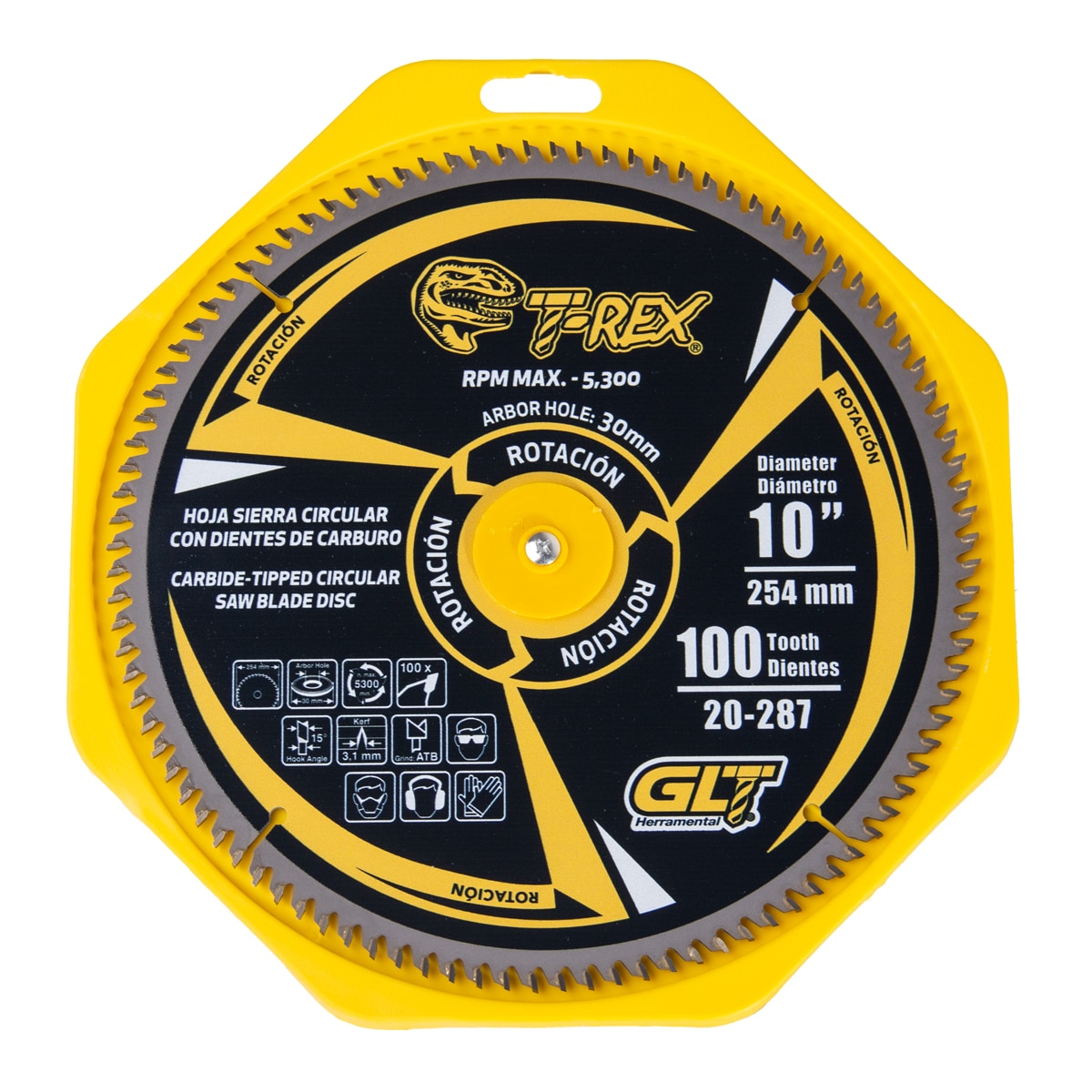 Disco de Sierra Circular 10”-100 Dientes Carburo Para Corte de Madera ...